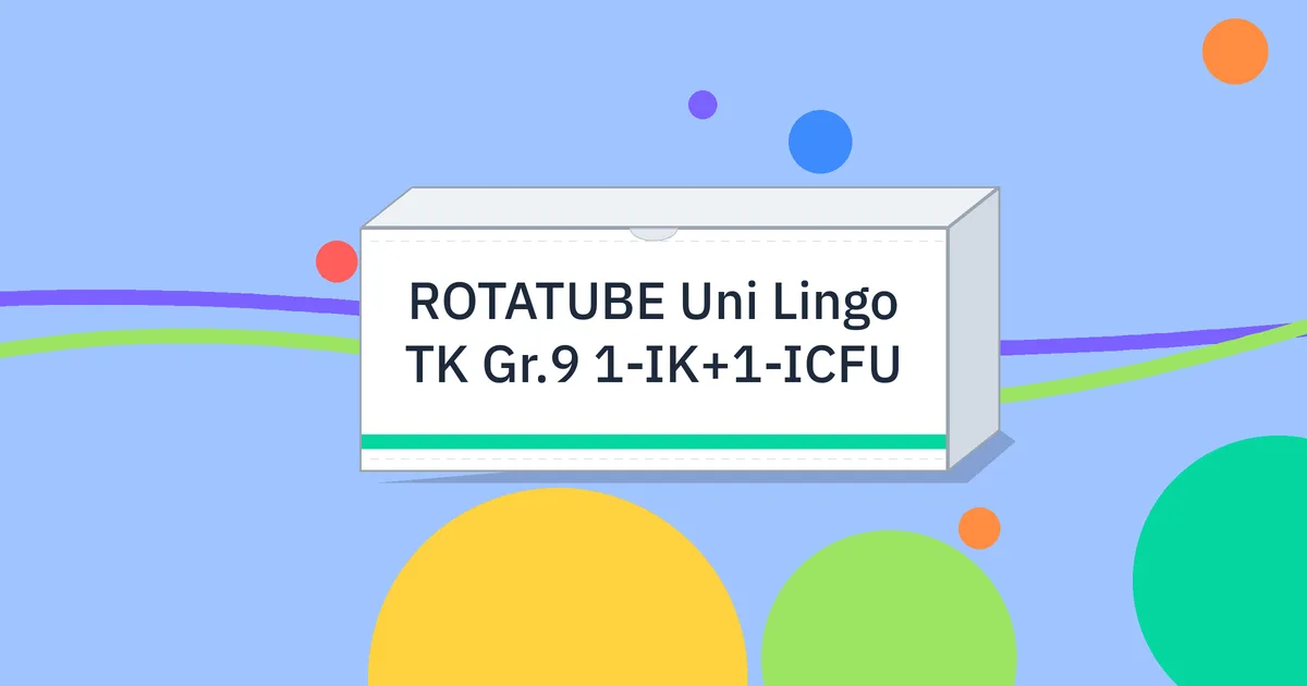 Symbolbild: Packung mit der Aufschrift ROTATUBE Uni Lingo TK Gr.9 1-IK+1-ICFU (PZN 20925705) – Verfügbarkeit und Bezug in Apotheken in Frankfurt am Main
