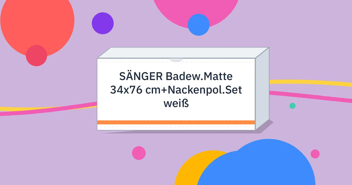 Symbolbild: Packung mit der Aufschrift SÄNGER Badew.Matte 34x76 cm+Nackenpol.Set weiß (PZN 04115585) – Verfügbarkeit und Bezug in Apotheken in Frankfurt am Main
