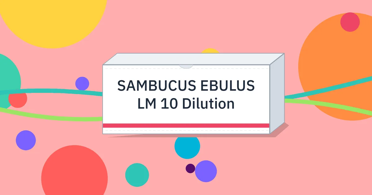 Symbolbild: Packung mit der Aufschrift SAMBUCUS EBULUS LM 10 Dilution (PZN 13180400) – Verfügbarkeit und Bezug in Apotheken in Frankfurt am Main