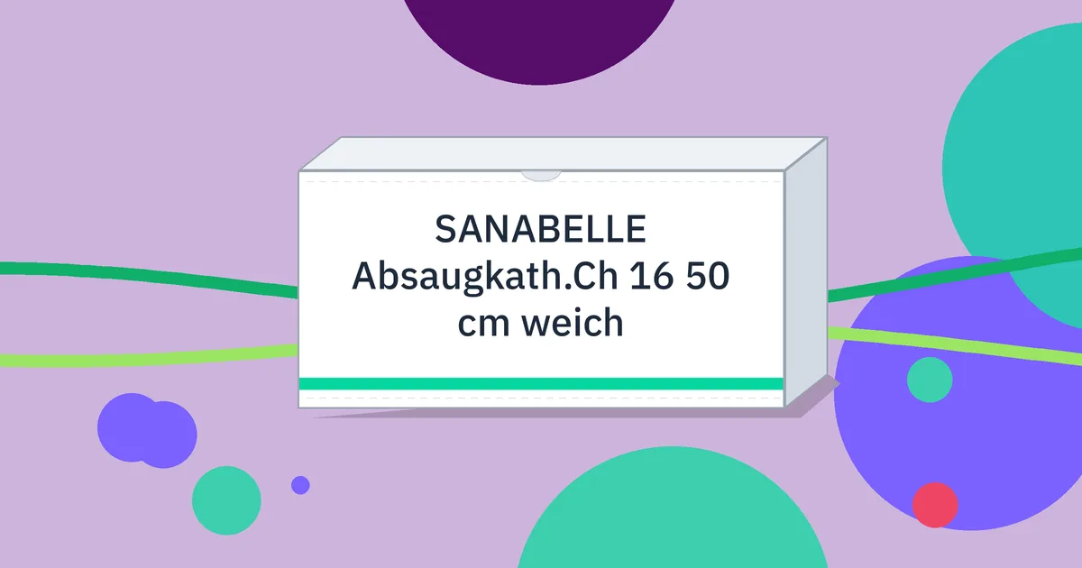 Symbolbild: Packung mit der Aufschrift SANABELLE Absaugkath.Ch 16 50 cm weich (PZN 00032394) – Verfügbarkeit und Bezug in Apotheken in Frankfurt am Main