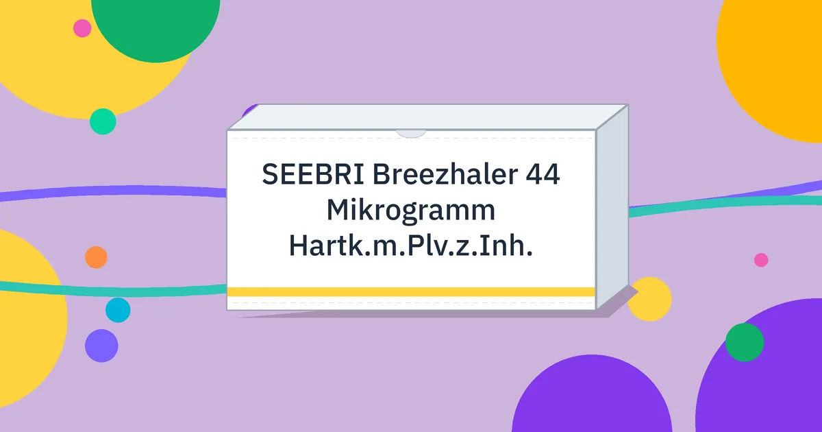 Symbolbild: Packung mit der Aufschrift SEEBRI Breezhaler 44 Mikrogramm Hartk.m.Plv.z.Inh. (PZN 10526080) – Verfügbarkeit und Bezug in Apotheken in Frankfurt am Main