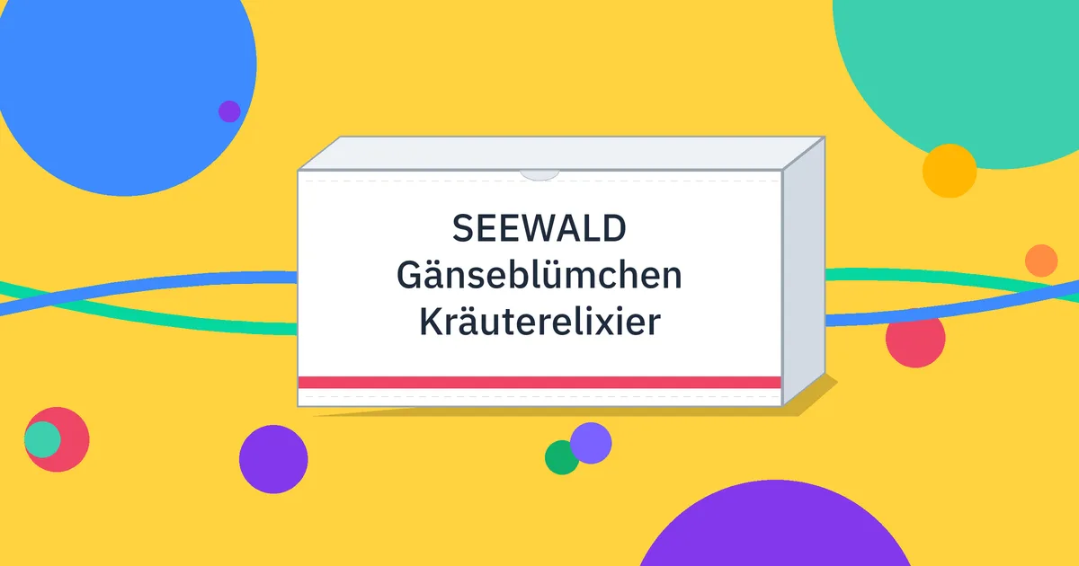 Symbolbild: Packung mit der Aufschrift SEEWALD Gänseblümchen Kräuterelixier (PZN 19545624) – Verfügbarkeit und Bezug in Apotheken in Frankfurt am Main