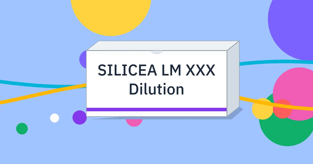 Symbolbild: Packung mit der Aufschrift SILICEA LM XXX Dilution (PZN 02675802) – Verfügbarkeit und Bezug in Apotheken in Frankfurt am Main