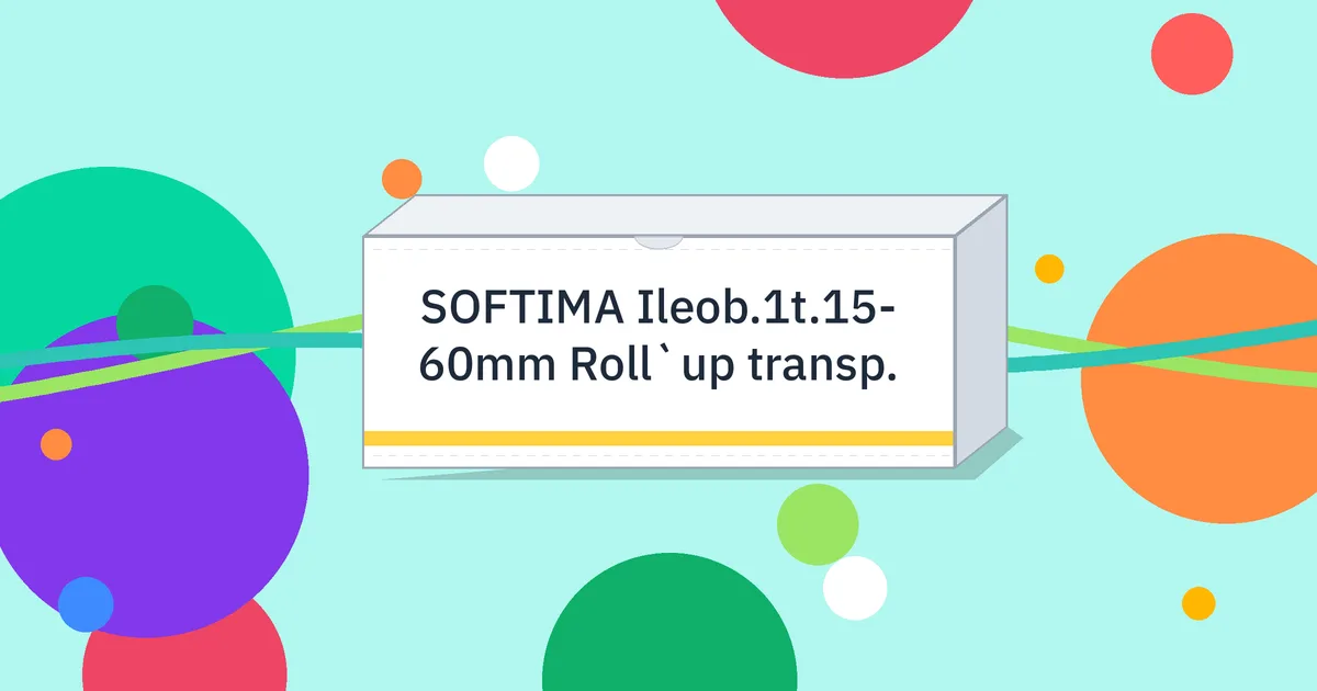 Symbolbild: Packung mit der Aufschrift SOFTIMA Ileob.1t.15-60mm Roll`up transp. (PZN 00199964) – Verfügbarkeit und Bezug in Apotheken in Frankfurt am Main