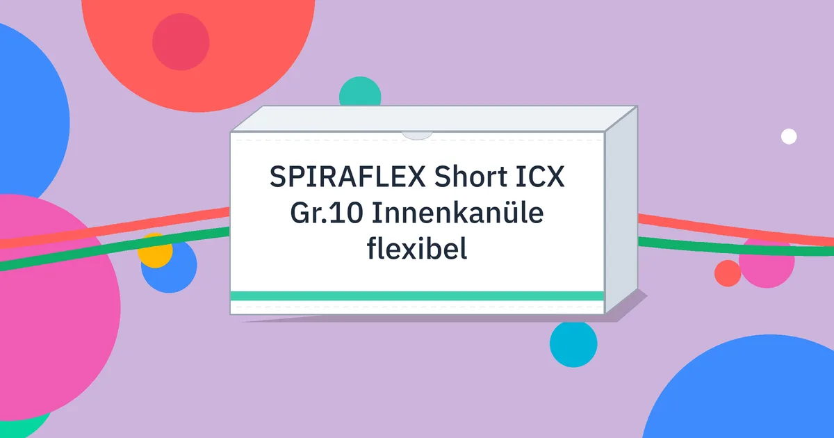 Symbolbild: Packung mit der Aufschrift SPIRAFLEX Short ICX Gr.10 Innenkanüle flexibel (PZN 14285213) – Verfügbarkeit und Bezug in Apotheken in Frankfurt am Main