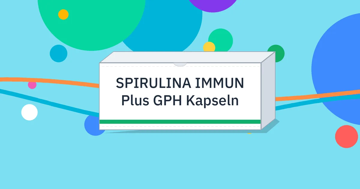 Symbolbild: Packung mit der Aufschrift SPIRULINA IMMUN Plus GPH Kapseln (PZN 20856950) – Verfügbarkeit und Bezug in Apotheken in Frankfurt am Main