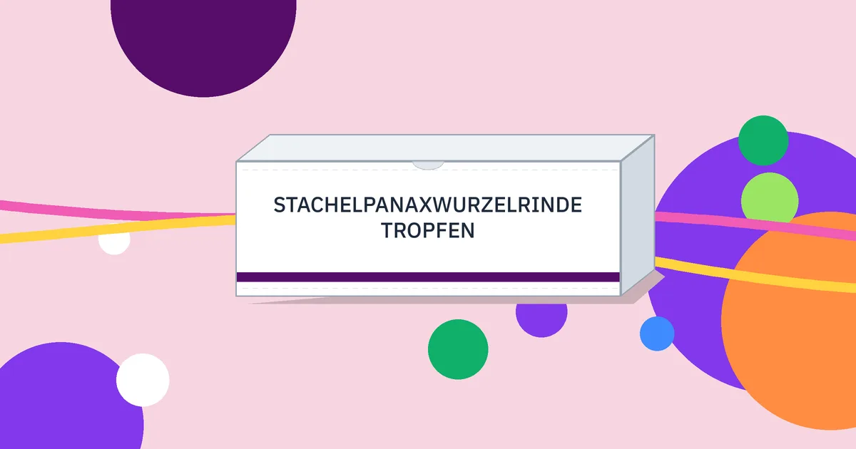 Symbolbild: Packung mit der Aufschrift STACHELPANAXWURZELRINDE TROPFEN (PZN 14283823) – Verfügbarkeit und Bezug in Apotheken in Frankfurt am Main