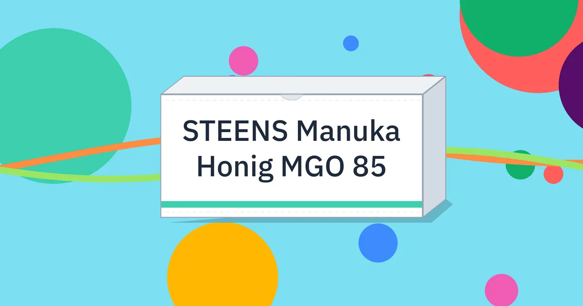Symbolbild: Packung mit der Aufschrift STEENS Manuka Honig MGO 85 (PZN 19476449) – Verfügbarkeit und Bezug in Apotheken in Frankfurt am Main