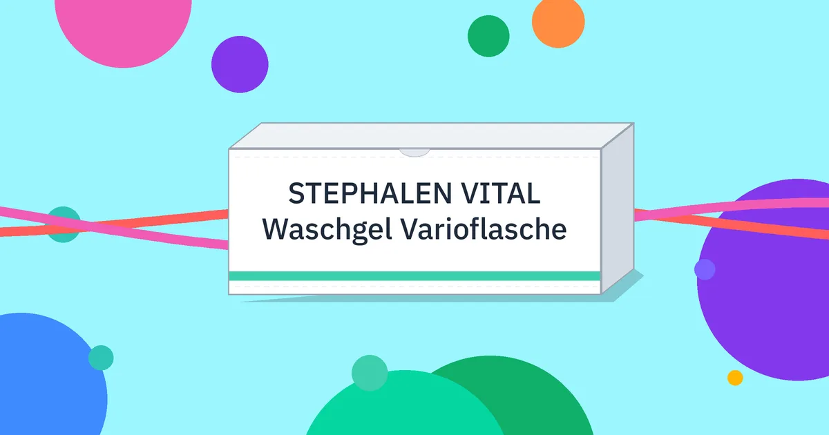 Symbolbild: Packung mit der Aufschrift STEPHALEN VITAL Waschgel Varioflasche (PZN 19367045) – Verfügbarkeit und Bezug in Apotheken in Frankfurt am Main