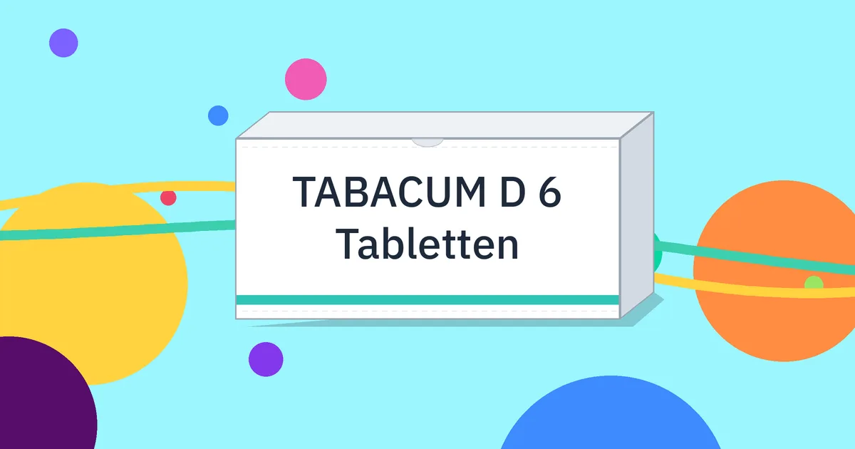 Symbolbild: Packung mit der Aufschrift TABACUM D 6 Tabletten (PZN 02636587) – Verfügbarkeit und Bezug in Apotheken in Frankfurt am Main
