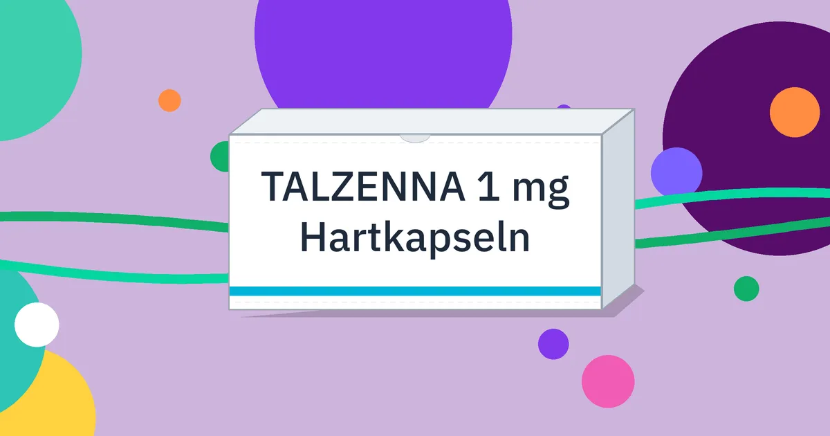 Symbolbild: Packung mit der Aufschrift TALZENNA 1 mg Hartkapseln (PZN 18303304) – Verfügbarkeit und Bezug in Apotheken in Frankfurt am Main