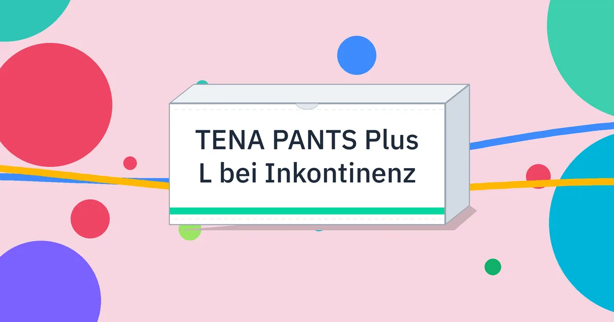 Symbolbild: Packung mit der Aufschrift TENA PANTS Plus L bei Inkontinenz (PZN 20184893) – Verfügbarkeit und Bezug in Apotheken in Frankfurt am Main