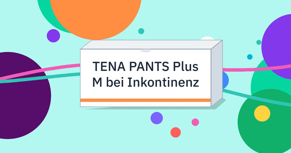 Symbolbild: Packung mit der Aufschrift TENA PANTS Plus M bei Inkontinenz (PZN 07515167) – Verfügbarkeit und Bezug in Apotheken in Frankfurt am Main