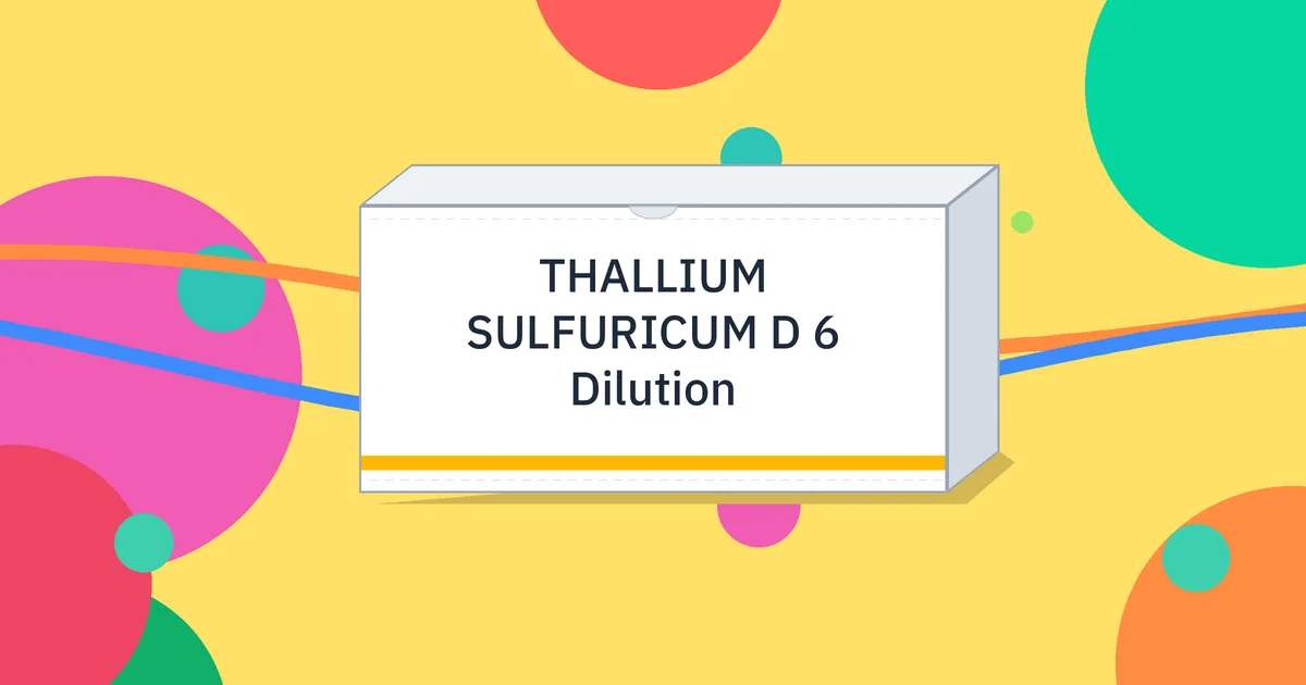 Symbolbild: Packung mit der Aufschrift THALLIUM SULFURICUM D 6 Dilution (PZN 02623188) – Verfügbarkeit und Bezug in Apotheken in Frankfurt am Main