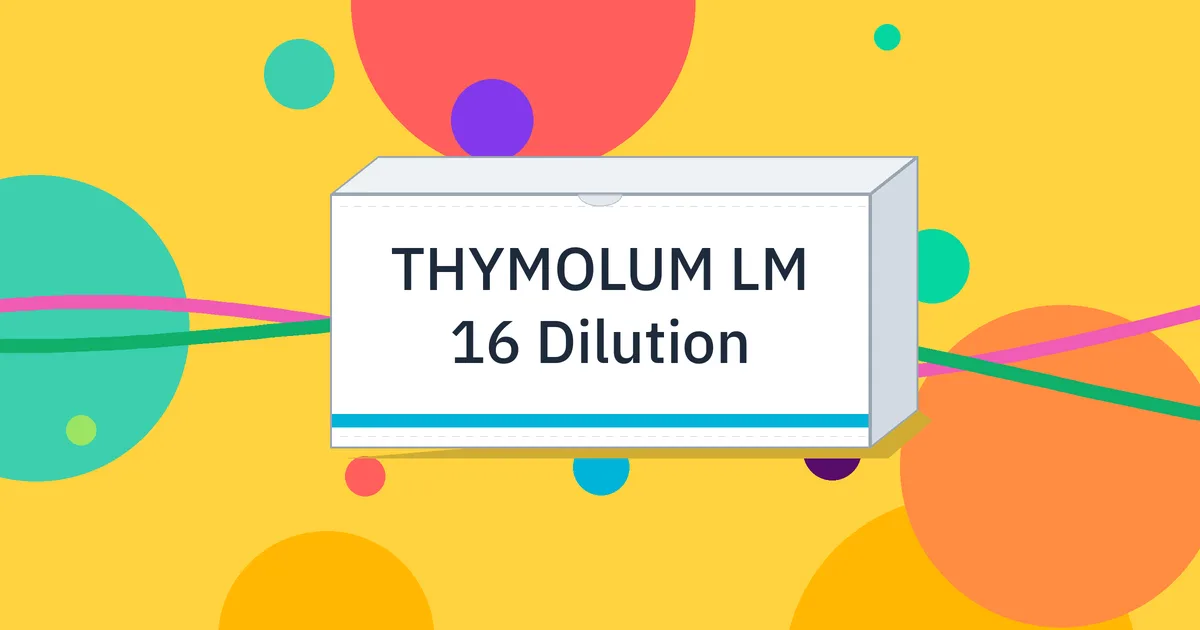 Symbolbild: Packung mit der Aufschrift THYMOLUM LM 16 Dilution (PZN 13222541) – Verfügbarkeit und Bezug in Apotheken in Frankfurt am Main