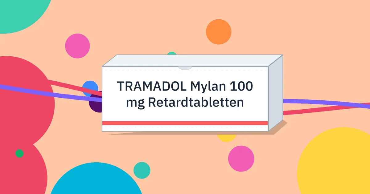 Symbolbild: Packung mit der Aufschrift TRAMADOL Mylan 100 mg Retardtabletten (PZN 12460333) – Verfügbarkeit und Bezug in Apotheken in Frankfurt am Main