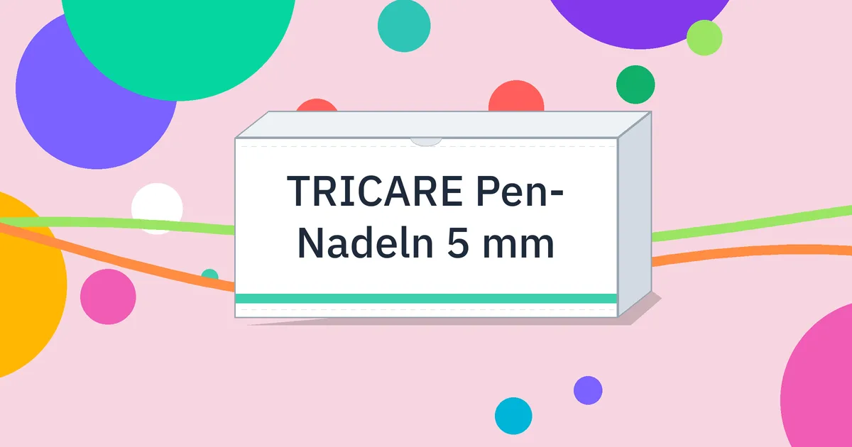 Symbolbild: Packung mit der Aufschrift TRICARE Pen-Nadeln 5 mm (PZN 15302617) – Verfügbarkeit und Bezug in Apotheken in Frankfurt am Main