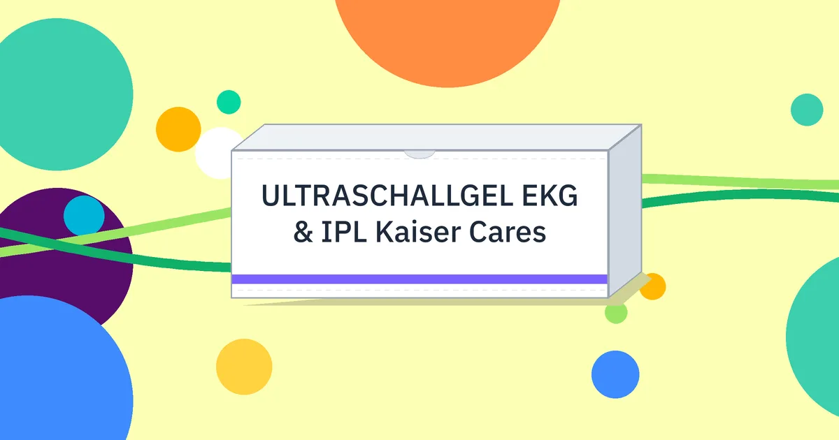 Symbolbild: Packung mit der Aufschrift ULTRASCHALLGEL EKG & IPL Kaiser Cares (PZN 19725763) – Verfügbarkeit und Bezug in Apotheken in Frankfurt am Main