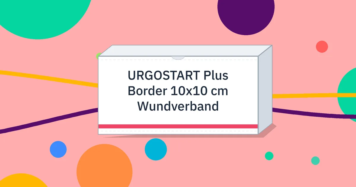 Symbolbild: Packung mit der Aufschrift URGOSTART Plus Border 10x10 cm Wundverband (PZN 19840607) – Verfügbarkeit und Bezug in Apotheken in Frankfurt am Main