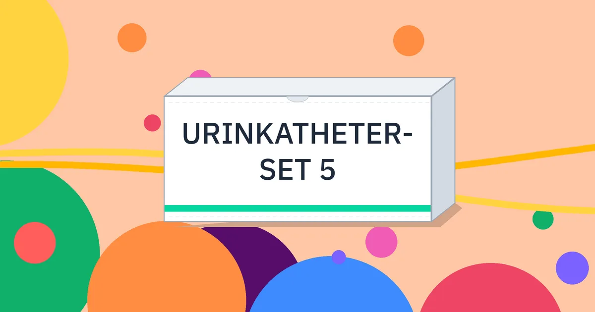 Symbolbild: Packung mit der Aufschrift URINKATHETER-SET 5 (PZN 17584790) – Verfügbarkeit und Bezug in Apotheken in Frankfurt am Main