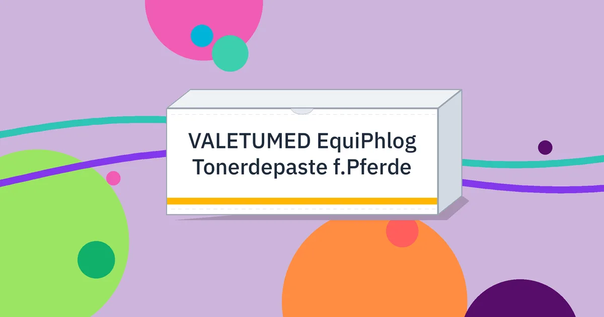 Symbolbild: Packung mit der Aufschrift VALETUMED EquiPhlog Tonerdepaste f.Pferde (PZN 20189465) – Verfügbarkeit und Bezug in Apotheken in Frankfurt am Main