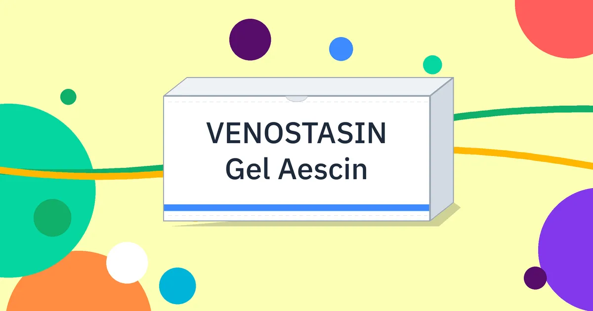 Symbolbild: Packung mit der Aufschrift VENOSTASIN Gel Aescin (PZN 04766785) – Verfügbarkeit und Bezug in Apotheken in Frankfurt am Main