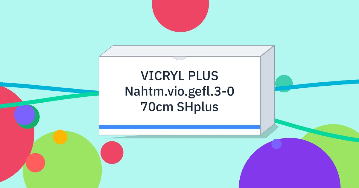 Symbolbild: Packung mit der Aufschrift VICRYL PLUS Nahtm.vio.gefl.3-0 70cm SHplus (PZN 18793774) – Verfügbarkeit und Bezug in Apotheken in Frankfurt am Main
