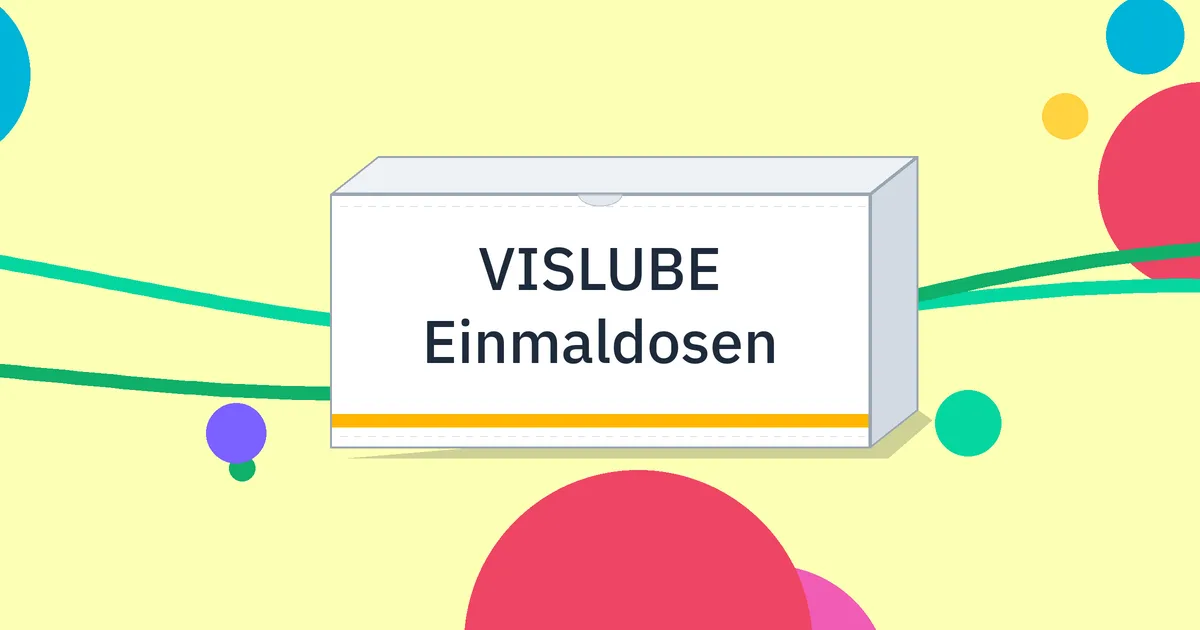Symbolbild: Packung mit der Aufschrift VISLUBE Einmaldosen (PZN 08499370) – Verfügbarkeit und Bezug in Apotheken in Frankfurt am Main