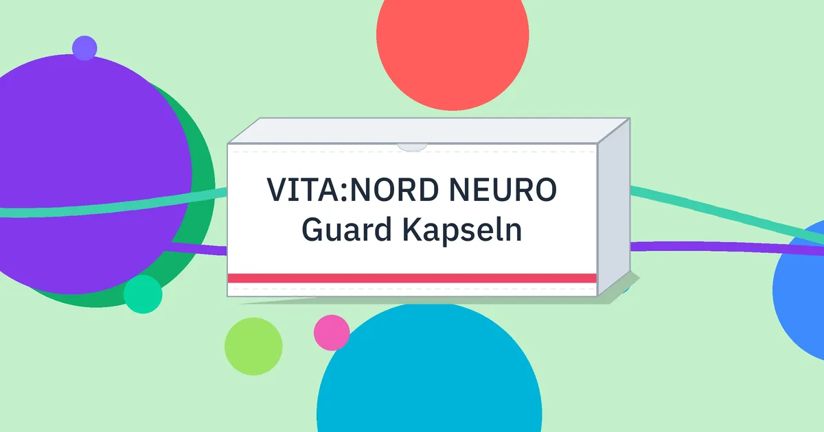 Symbolbild: Packung mit der Aufschrift VITA:NORD NEURO Guard Kapseln (PZN 20521155) – Verfügbarkeit und Bezug in Apotheken in Frankfurt am Main