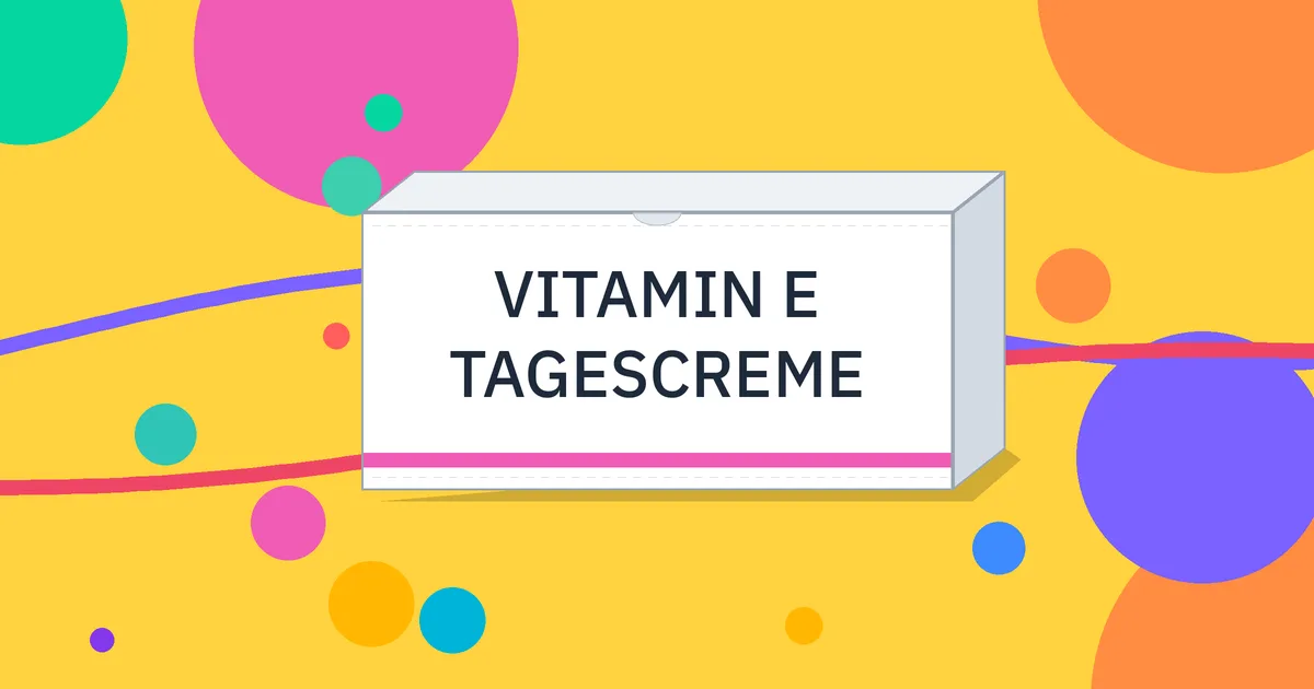 Symbolbild: Packung mit der Aufschrift VITAMIN E TAGESCREME (PZN 08790303) – Verfügbarkeit und Bezug in Apotheken in Frankfurt am Main