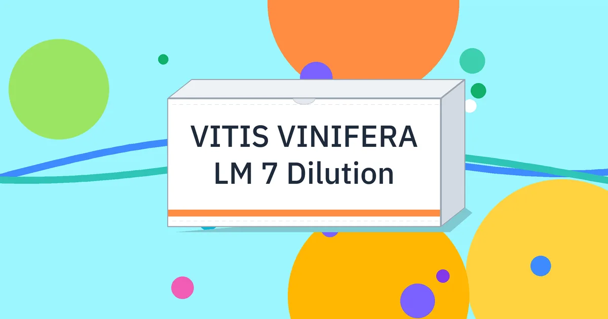 Symbolbild: Packung mit der Aufschrift VITIS VINIFERA LM 7 Dilution (PZN 13279558) – Verfügbarkeit und Bezug in Apotheken in Frankfurt am Main