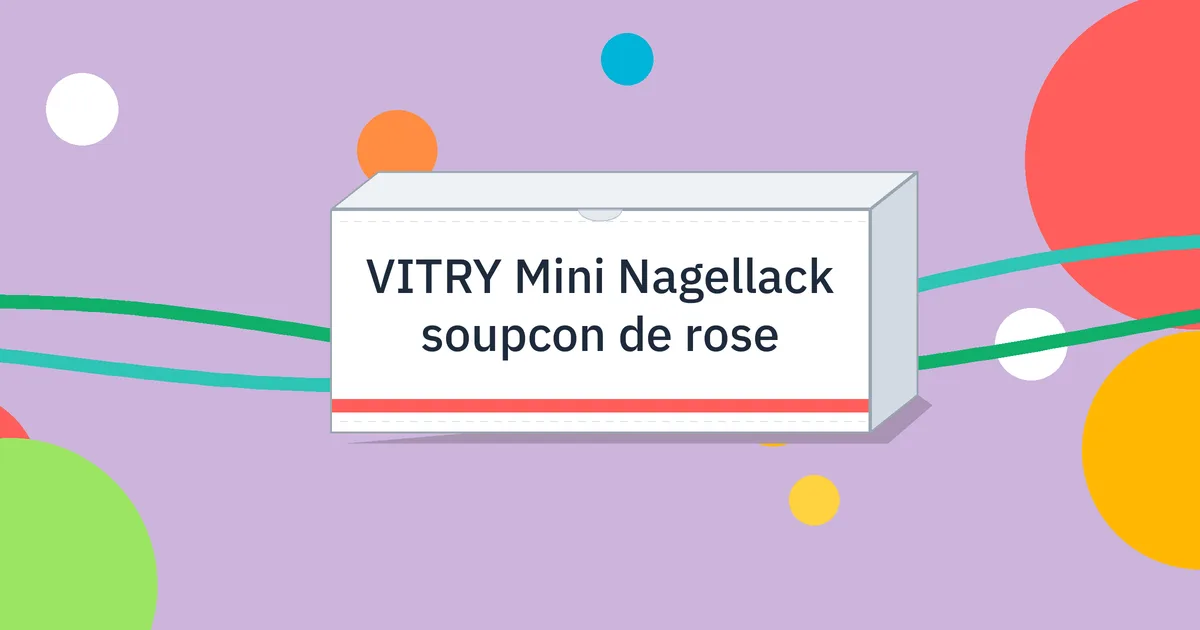 Symbolbild: Packung mit der Aufschrift VITRY Mini Nagellack soupcon de rose (PZN 16201806) – Verfügbarkeit und Bezug in Apotheken in Frankfurt am Main