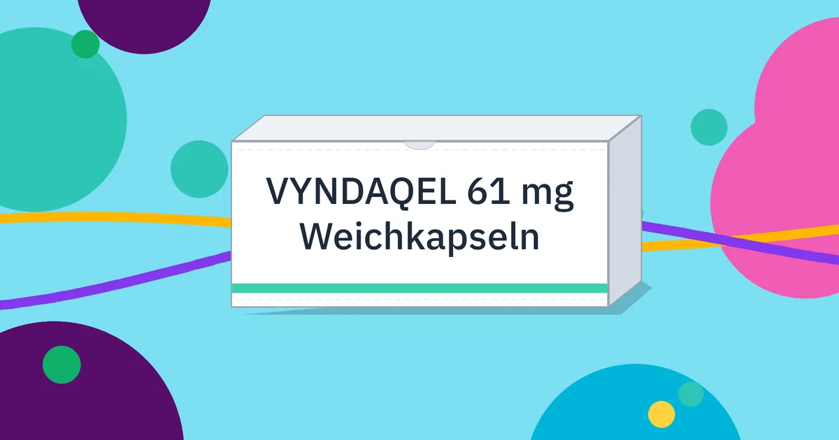 Symbolbild: Packung mit der Aufschrift VYNDAQEL 61 mg Weichkapseln (PZN 17635926) – Verfügbarkeit und Bezug in Apotheken in Frankfurt am Main