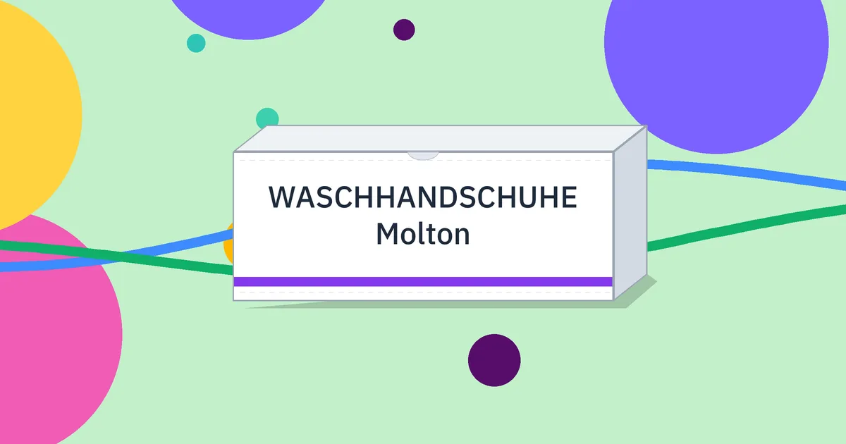 Symbolbild: Packung mit der Aufschrift WASCHHANDSCHUHE Molton (PZN 05461823) – Verfügbarkeit und Bezug in Apotheken in Frankfurt am Main
