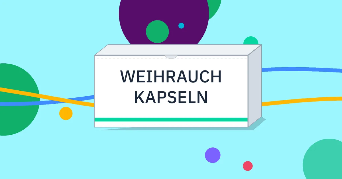 Symbolbild: Packung mit der Aufschrift WEIHRAUCH KAPSELN (PZN 03081476) – Verfügbarkeit und Bezug in Apotheken in Frankfurt am Main