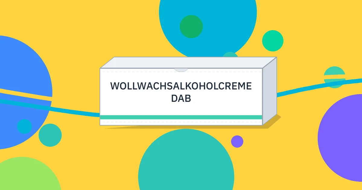 Symbolbild: Packung mit der Aufschrift WOLLWACHSALKOHOLCREME DAB (PZN 18682307) – Verfügbarkeit und Bezug in Apotheken in Frankfurt am Main