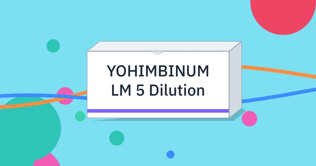 Symbolbild: Packung mit der Aufschrift YOHIMBINUM LM 5 Dilution (PZN 13285872) – Verfügbarkeit und Bezug in Apotheken in Frankfurt am Main