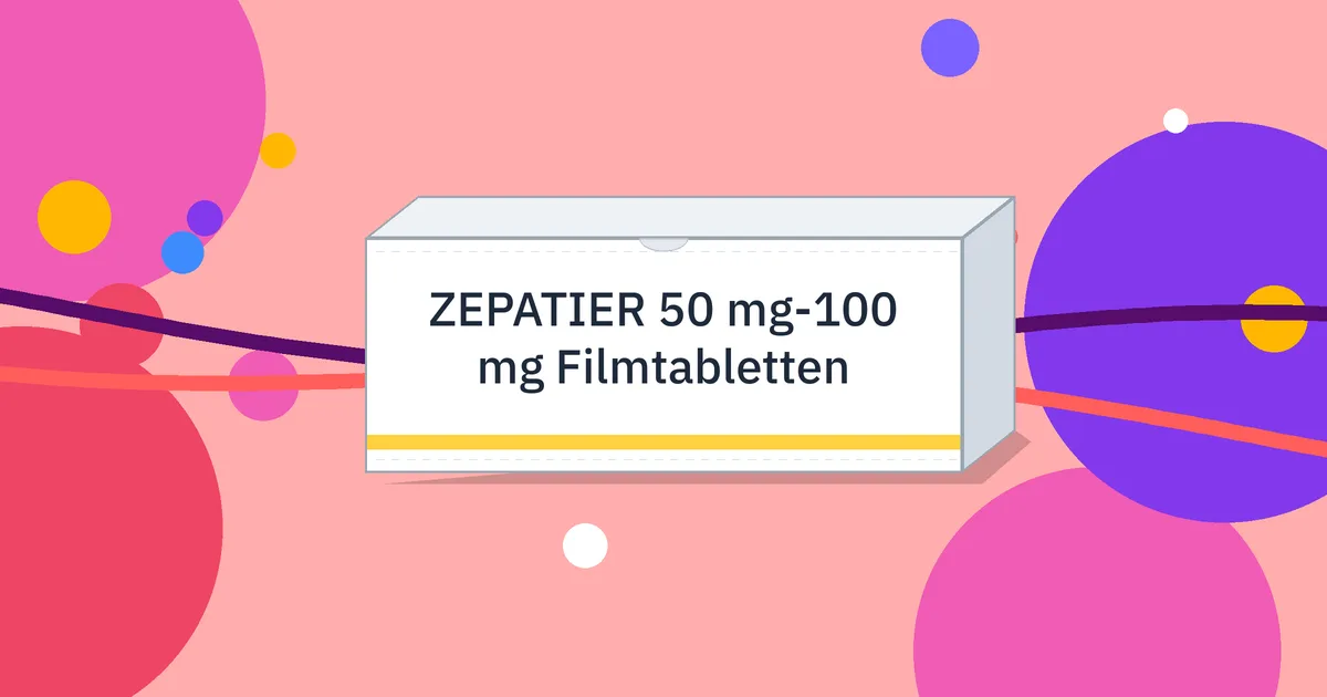 Symbolbild: Packung mit der Aufschrift ZEPATIER 50 mg-100 mg Filmtabletten (PZN 17439728) – Verfügbarkeit und Bezug in Apotheken in Frankfurt am Main