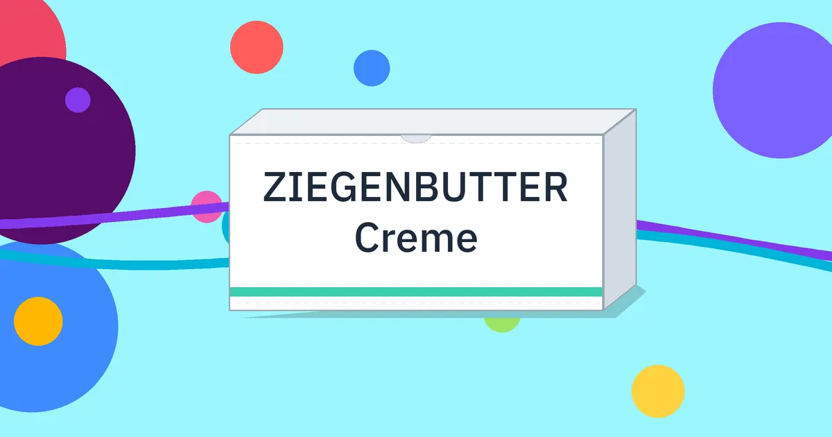 Symbolbild: Packung mit der Aufschrift ZIEGENBUTTER Creme (PZN 08820777) – Verfügbarkeit und Bezug in Apotheken in Frankfurt am Main