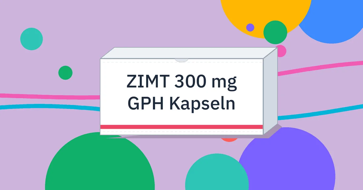 Symbolbild: Packung mit der Aufschrift ZIMT 300 mg GPH Kapseln (PZN 04699505) – Verfügbarkeit und Bezug in Apotheken in Frankfurt am Main