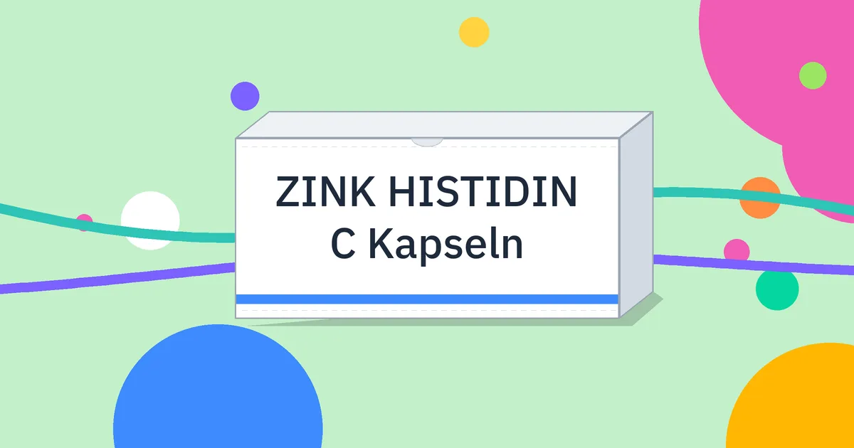 Symbolbild: Packung mit der Aufschrift ZINK HISTIDIN C Kapseln (PZN 18666320) – Verfügbarkeit und Bezug in Apotheken in Frankfurt am Main