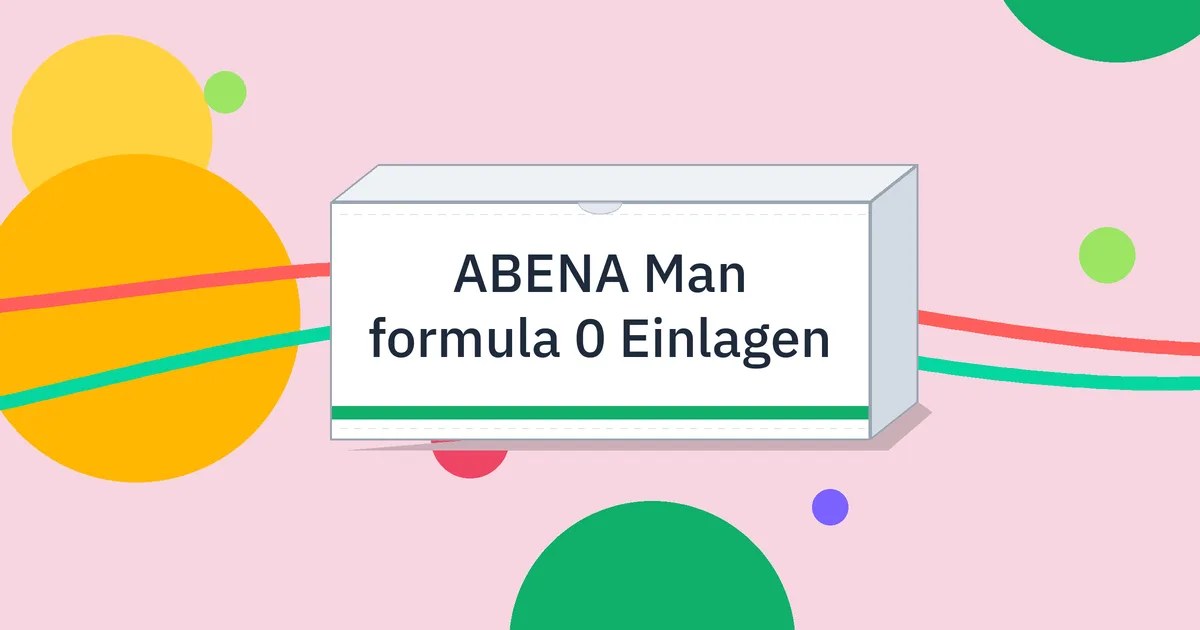 Symbolbild: Packung mit der Aufschrift ABENA Man formula 0 Einlagen (PZN 13702063) – Verfügbarkeit und Bezug in Apotheken in Frankfurt am Main