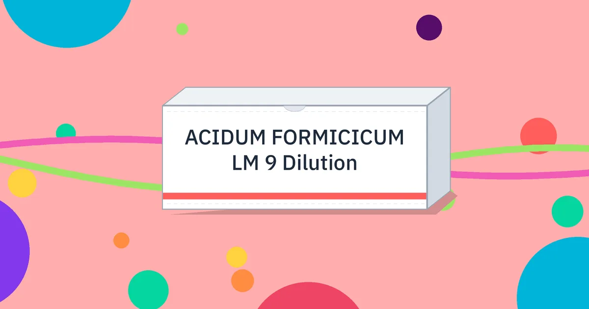 Symbolbild: Packung mit der Aufschrift ACIDUM FORMICICUM LM 9 Dilution (PZN 12751881) – Verfügbarkeit und Bezug in Apotheken in Frankfurt am Main