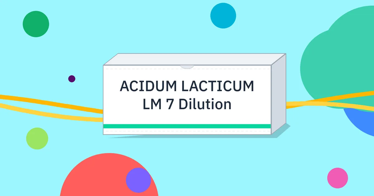 Symbolbild: Packung mit der Aufschrift ACIDUM LACTICUM LM 7 Dilution (PZN 13279133) – Verfügbarkeit und Bezug in Apotheken in Frankfurt am Main