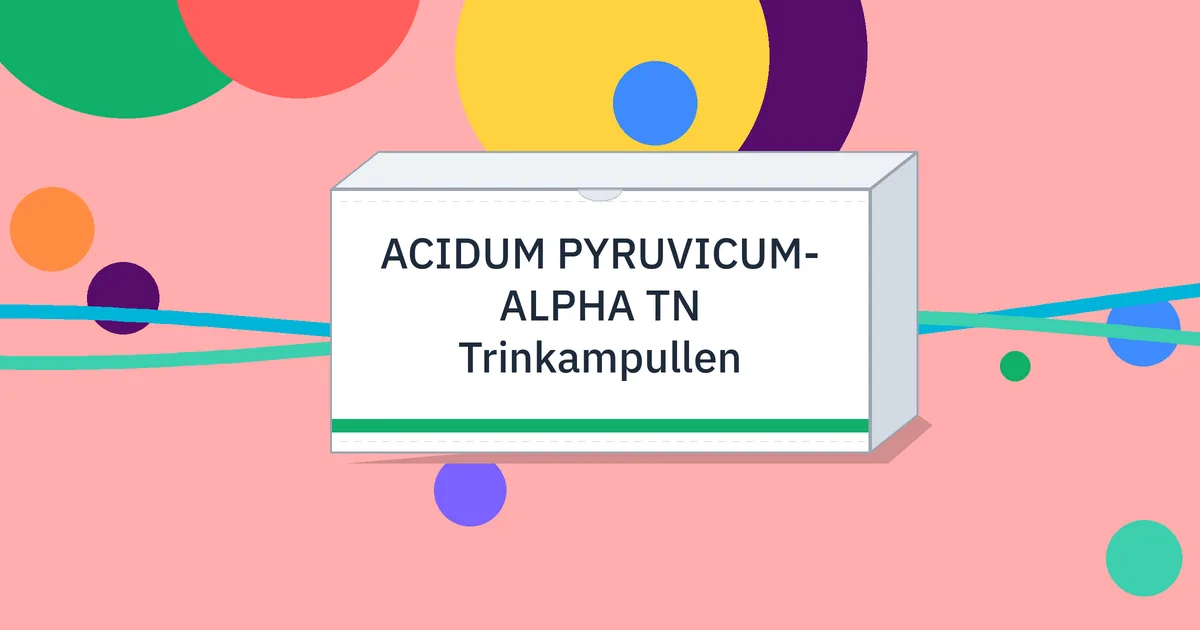 Symbolbild: Packung mit der Aufschrift ACIDUM PYRUVICUM-ALPHA TN Trinkampullen (PZN 17541757) – Verfügbarkeit und Bezug in Apotheken in Frankfurt am Main