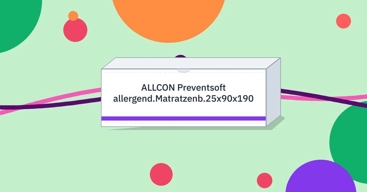 Symbolbild: Packung mit der Aufschrift ALLCON Preventsoft allergend.Matratzenb.25x90x190 (PZN 13475578) – Verfügbarkeit und Bezug in Apotheken in Frankfurt am Main
