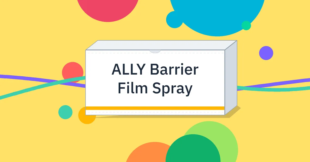 Symbolbild: Packung mit der Aufschrift ALLY Barrier Film Spray (PZN 19726716) – Verfügbarkeit und Bezug in Apotheken in Frankfurt am Main