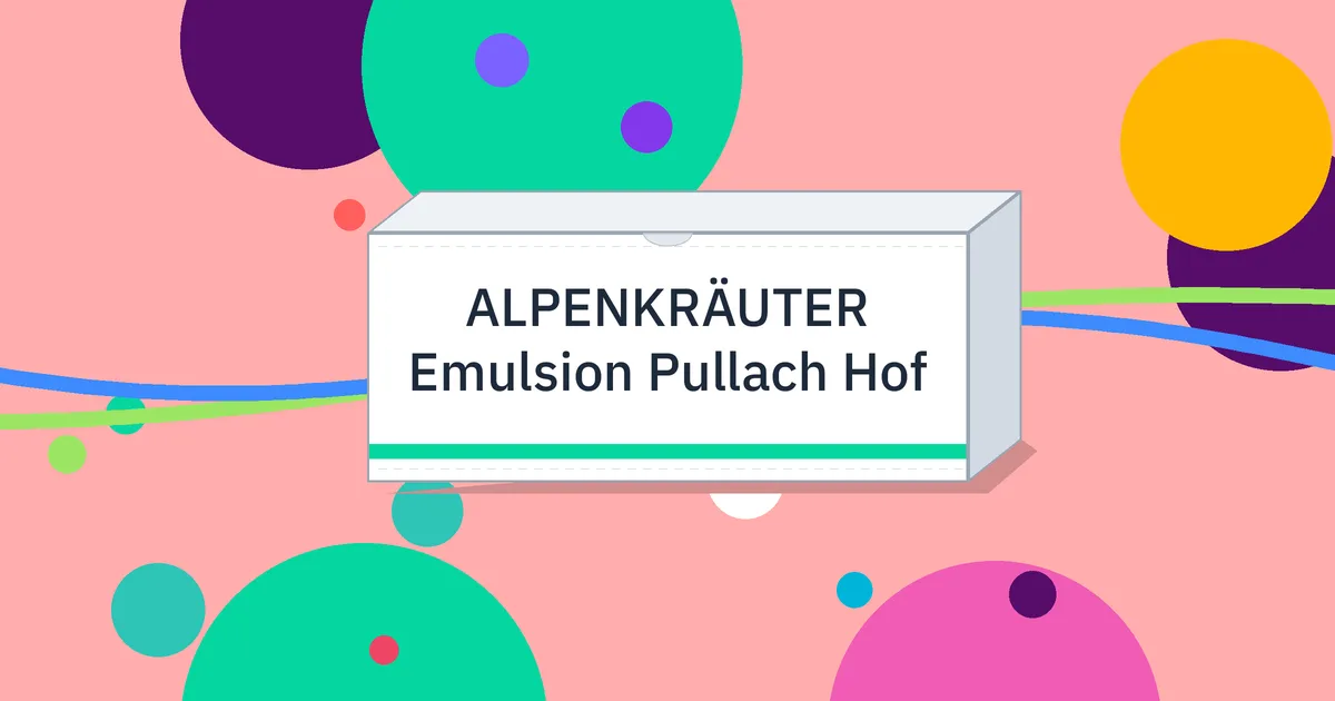 Symbolbild: Packung mit der Aufschrift ALPENKRÄUTER Emulsion Pullach Hof (PZN 13584020) – Verfügbarkeit und Bezug in Apotheken in Frankfurt am Main