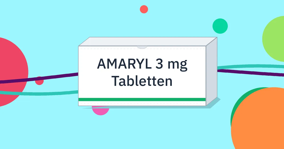 Symbolbild: Packung mit der Aufschrift AMARYL 3 mg Tabletten (PZN 03500430) – Verfügbarkeit und Bezug in Apotheken in Frankfurt am Main