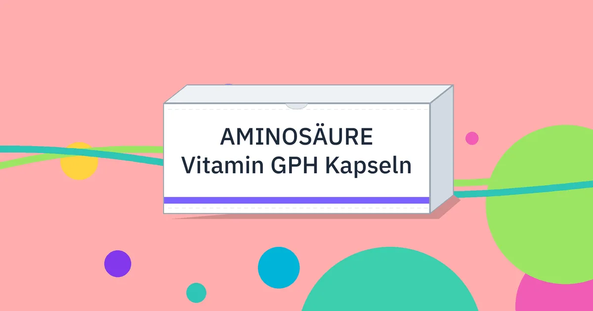 Symbolbild: Packung mit der Aufschrift AMINOSÄURE Vitamin GPH Kapseln (PZN 00679776) – Verfügbarkeit und Bezug in Apotheken in Frankfurt am Main
